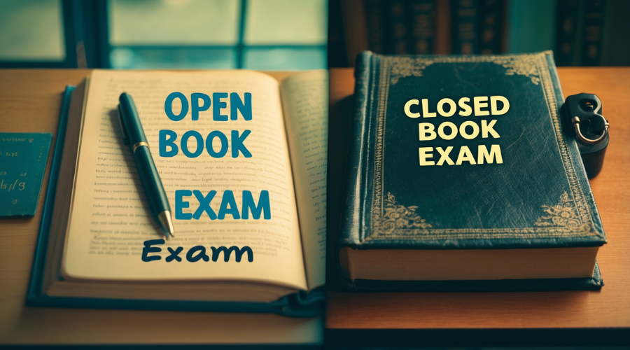 Difference between open book and closed book examinations