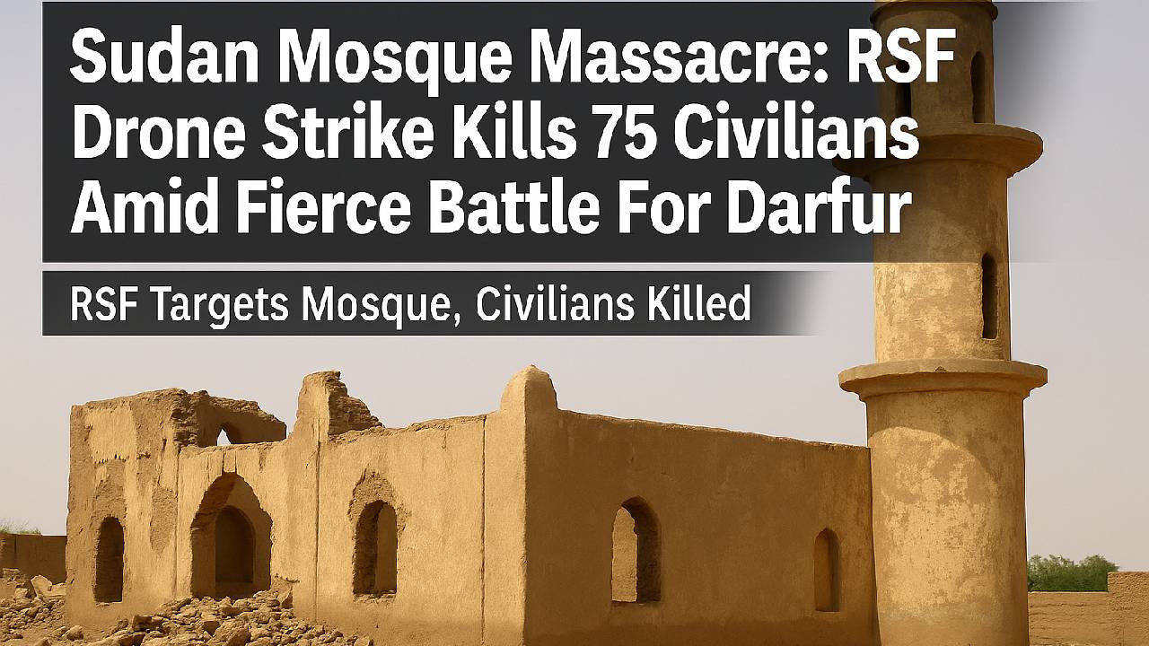 Sudan mosque massacre rsf drone strike kills 75 civilians amid fierce ...