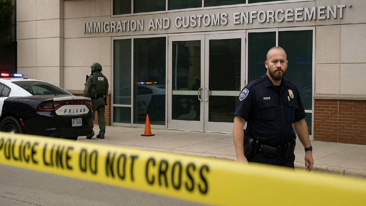 Dallas shooting gunman fires at ice office injures three before taking ...