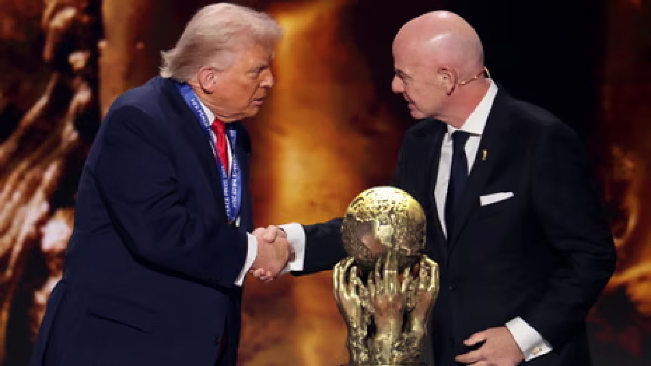 A political twist at world cup draw fifa honours trump with peace award